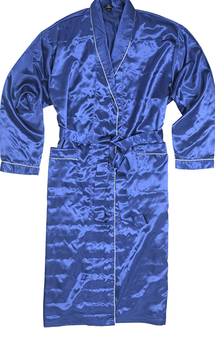 Blue Men's Silky Robe – Moorish Haberdasher
